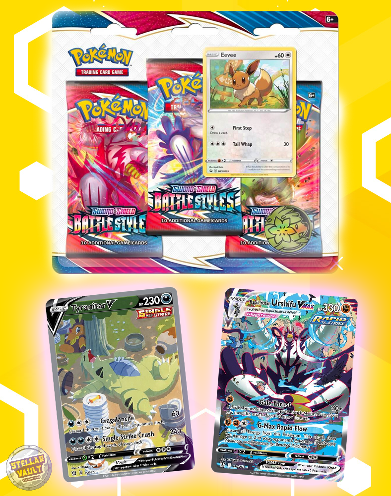 Pokemon Sword & Shield Battle Styles 3-Pack Blister – Stellar Vault