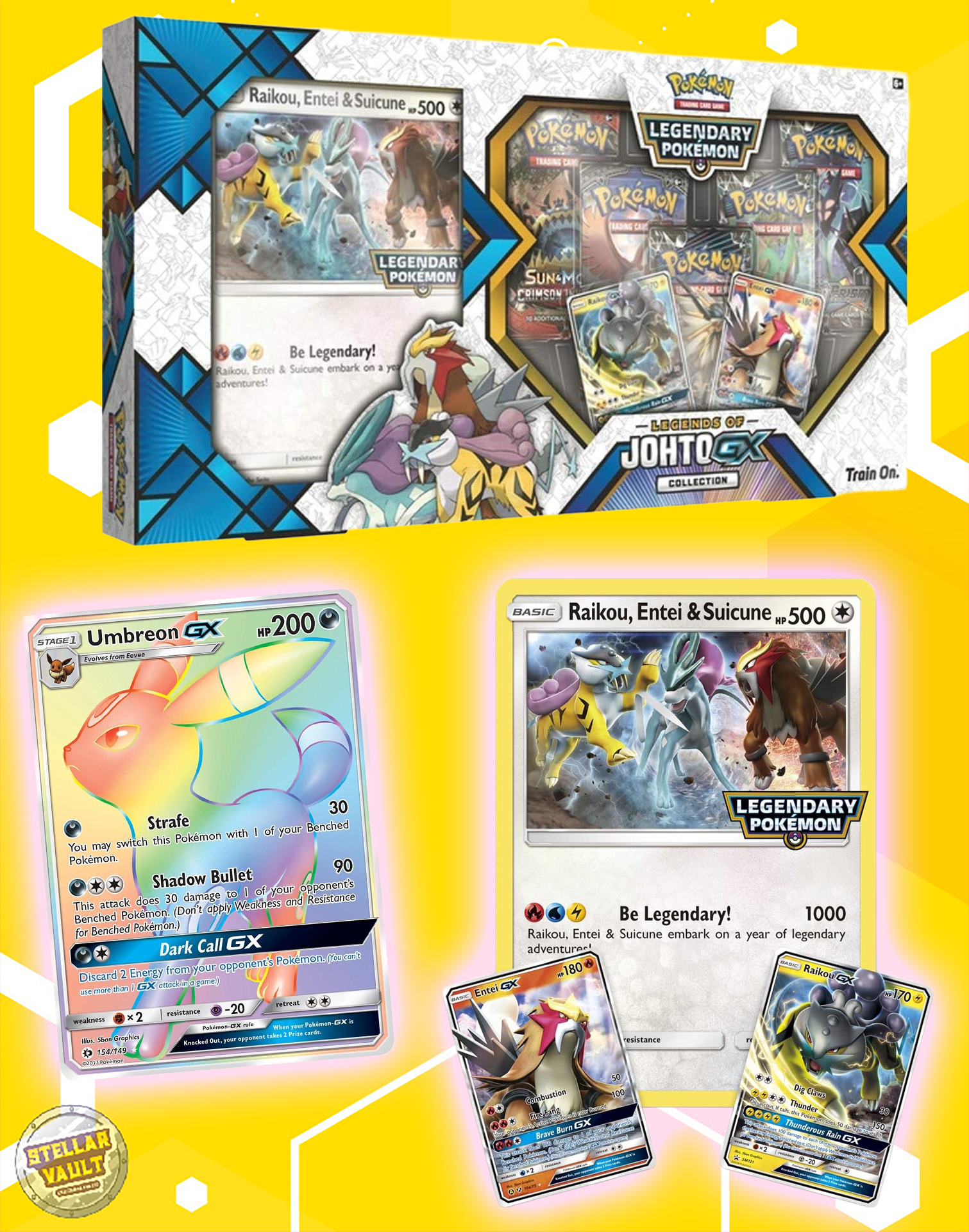 Pokemon Sun & Moon Legends of Johto GX Collection Box – Stellar Vault