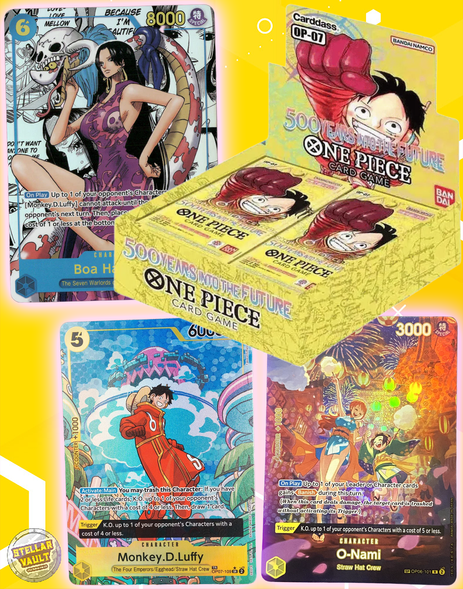 One Piece OP-07 500 Years in the Future Booster Box – Stellar Vault