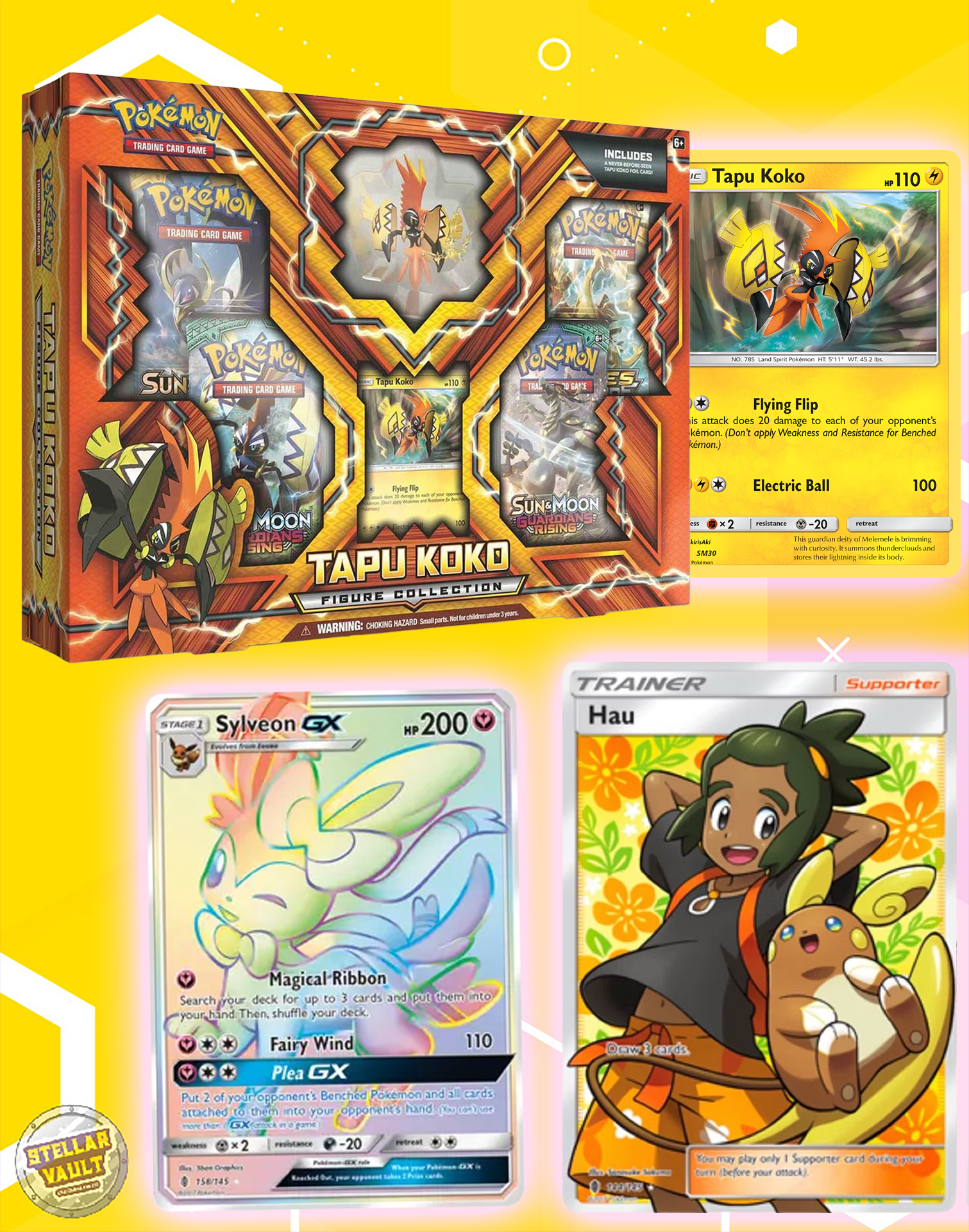 Pokemon Sun & Moon Tapu Koko Figure Collection Box – Stellar Vault